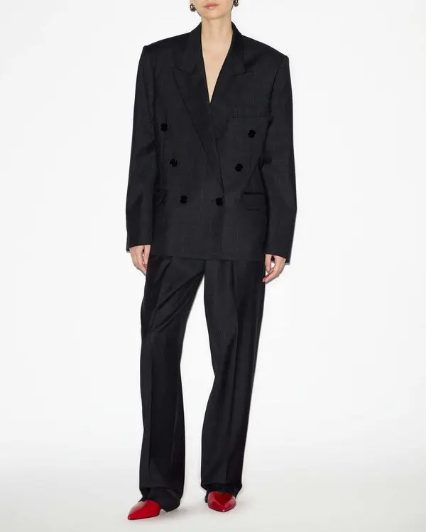 Isabel Marant Étoile Liska Pleated Trousers - Anthracite