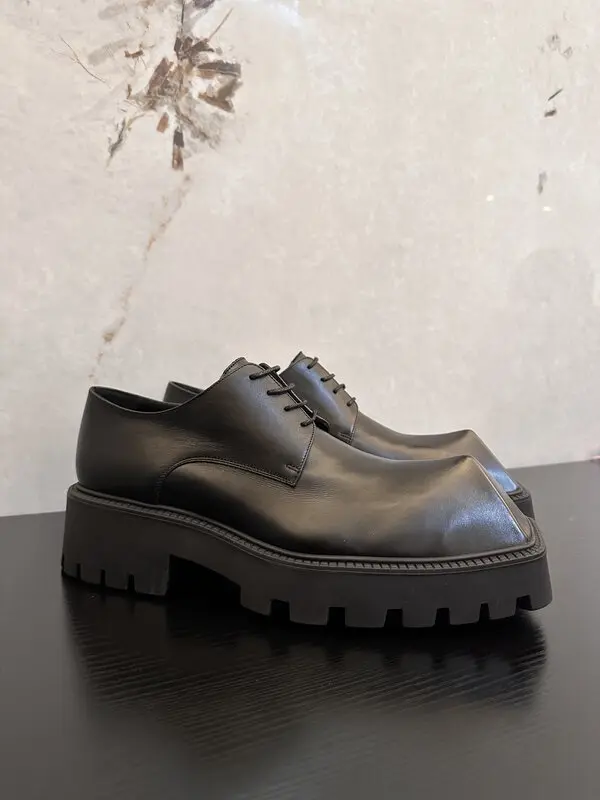 Balenciaga Rhino Derby Shoes In Black - 19% Off | Editorialist