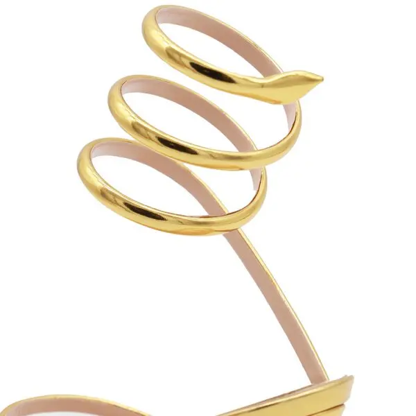 Rene Caovilla Cleo Spiral Strap Stiletto Sandals