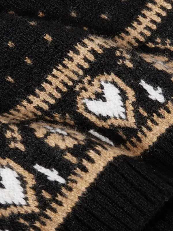 Khaite Lucerne Fair Isle Cashmere Scarf