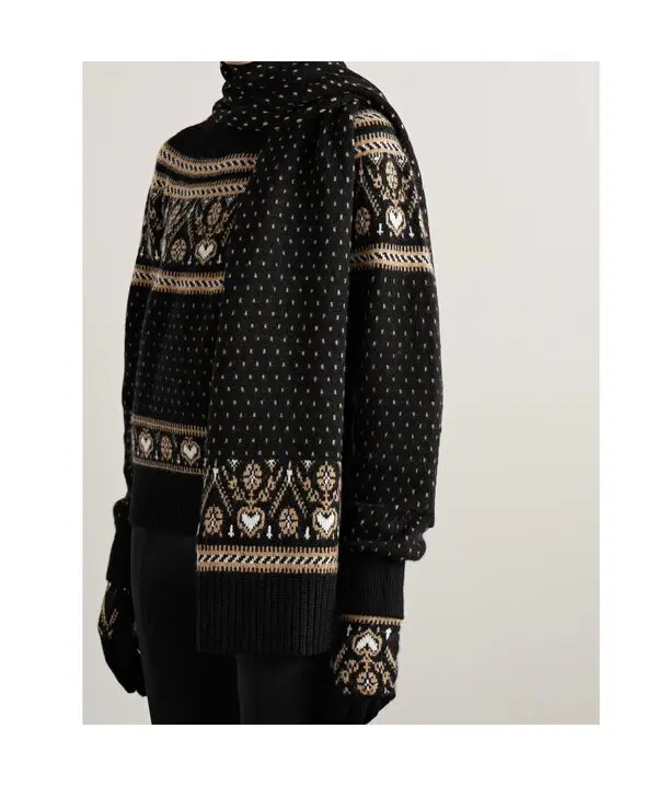 Khaite Lucerne Fair Isle Cashmere Scarf