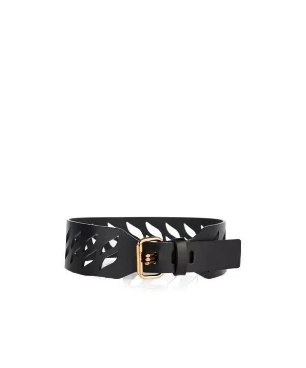 Etro Perforated Buckle Belt - Black