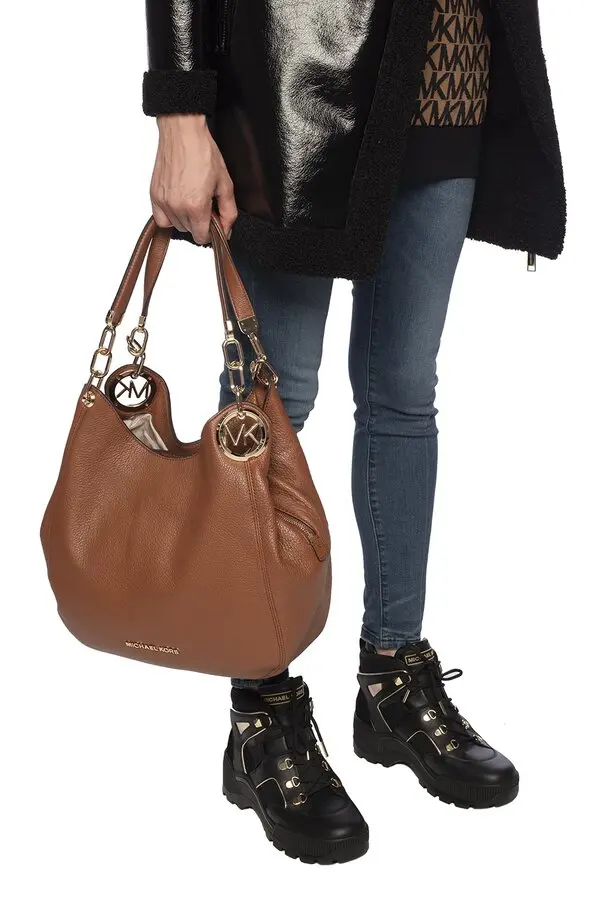 Michael Kors Lillie Large Shoulder Bag - Brown
