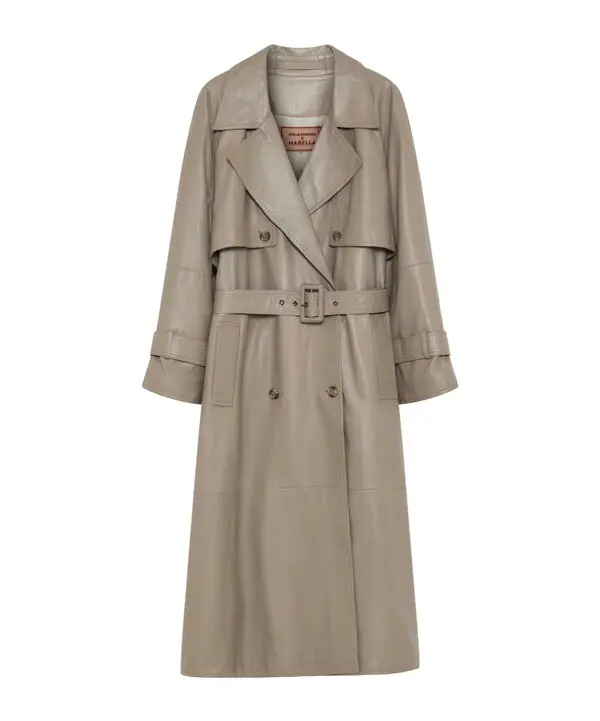 Marella Leather Trench Coat