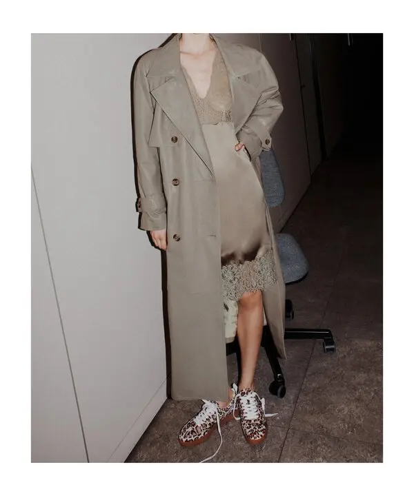 Marella Leather Trench Coat
