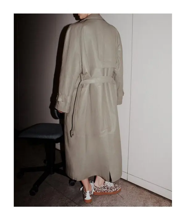 Marella Leather Trench Coat