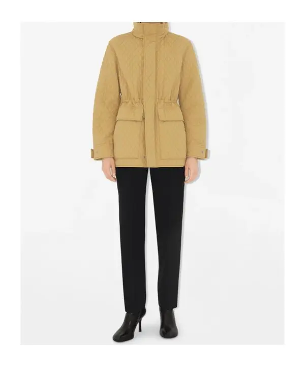 Burberry Quilted Hooded Jacket With Drawstring Waist