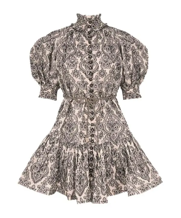 Zimmermann Wylie Lantern Mini Dress