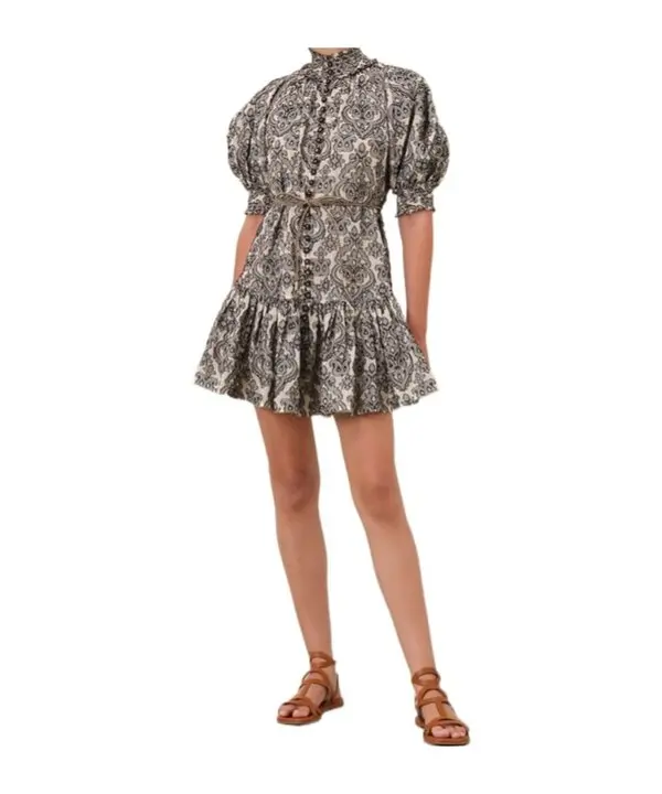 Zimmermann Wylie Lantern Mini Dress