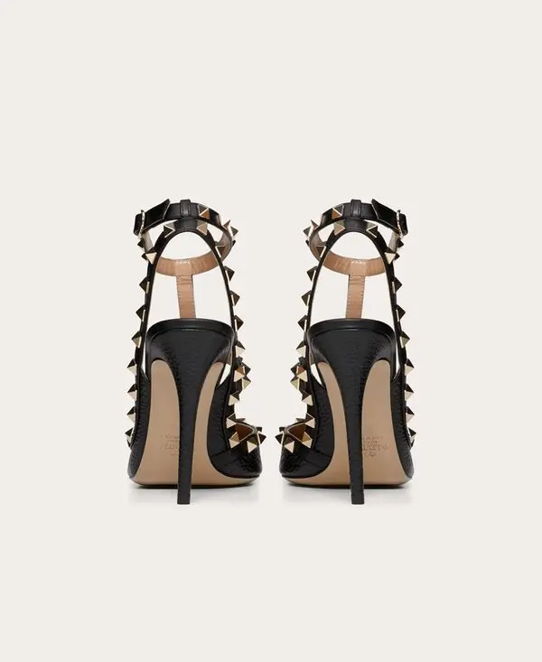 Valentino Garavani Rockstud Pointed Toe Caged Pumps - Black