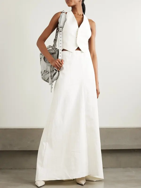 ANN DEMEULEMEESTER Sita Linen Maxi Skirt