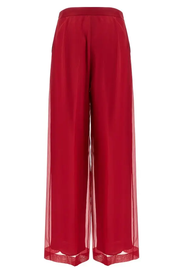 Max Mara Olivi Wide Leg Trousers - Red