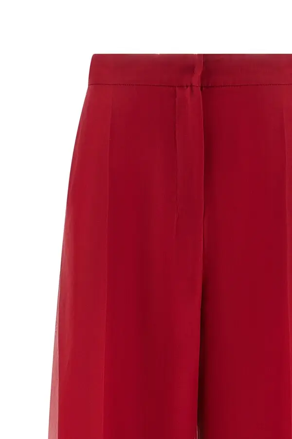 Max Mara Olivi Wide Leg Trousers - Red