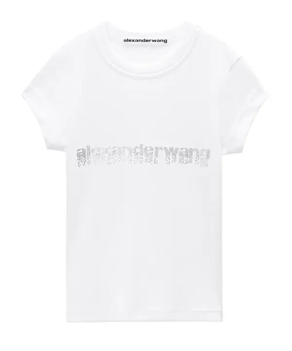 Alexander Wang Logo Embellished Crewneck T-shirt - White