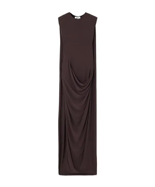 JEAN PAUL GAULTIER Long Draped Stretch Jersey Dress