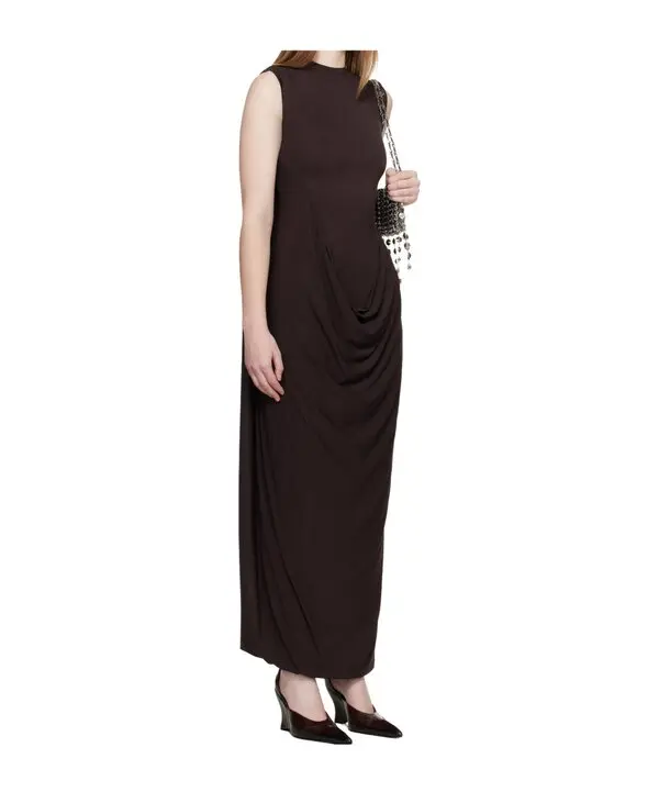 JEAN PAUL GAULTIER Long Draped Stretch Jersey Dress