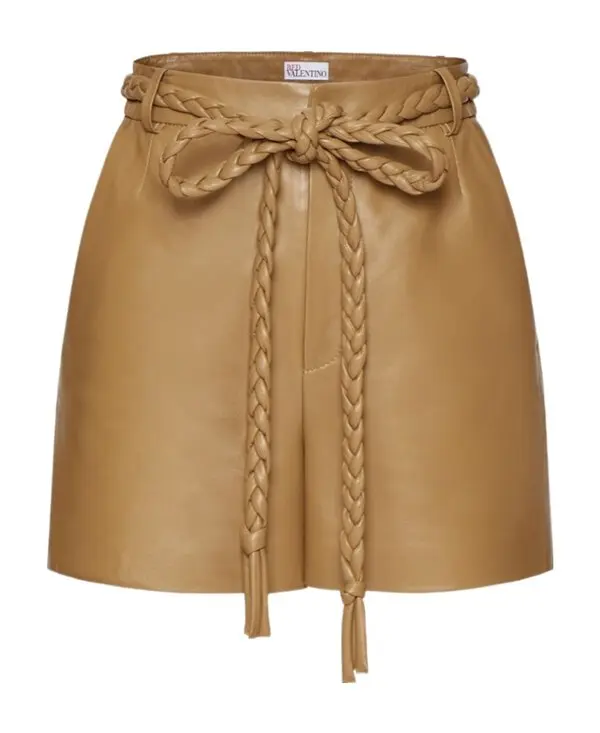Red Valentino Braided Belt Shorts