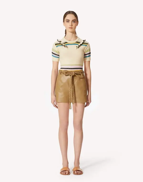 Red Valentino Braided Belt Shorts