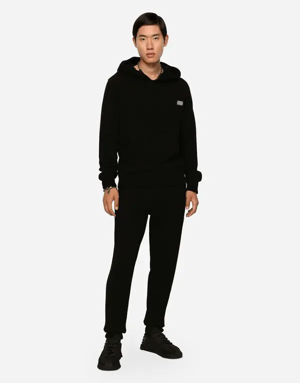 Dolce & Gabbana Dolce Gabbana Knitted Jogging Pants - Black