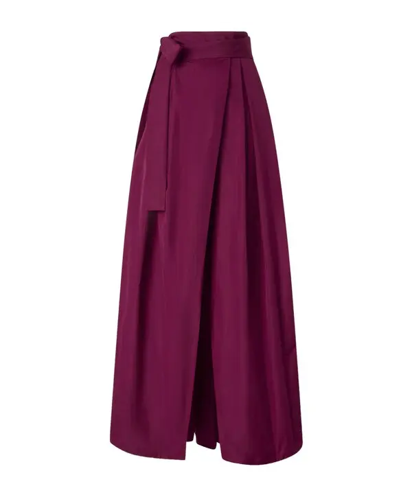 Pinko Cavallina Pleated Maxi Skirt - Red