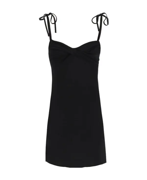 Off-White Spaghetti Strap Mini Dress