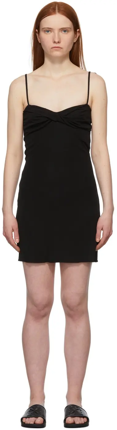 Off-White Spaghetti Strap Mini Dress