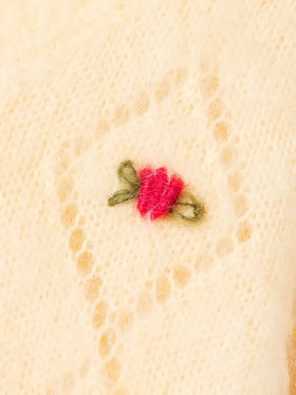 Alessandra Rich Embellished Knitwear - Yellow