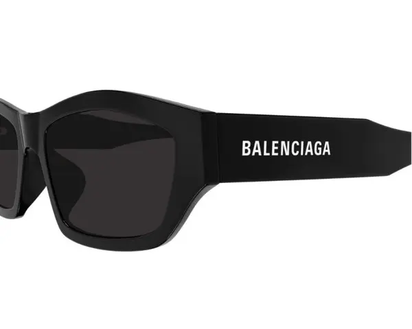 Balenciaga Geometric Frame Sunglasses - Black