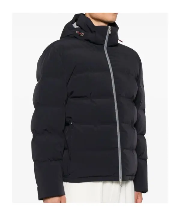 Brunello Cucinelli Hooded Quilted Zip-up Jacket - Blue