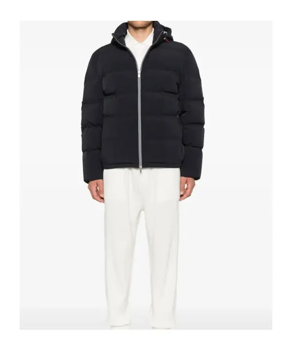 Brunello Cucinelli Hooded Quilted Zip-up Jacket - Blue