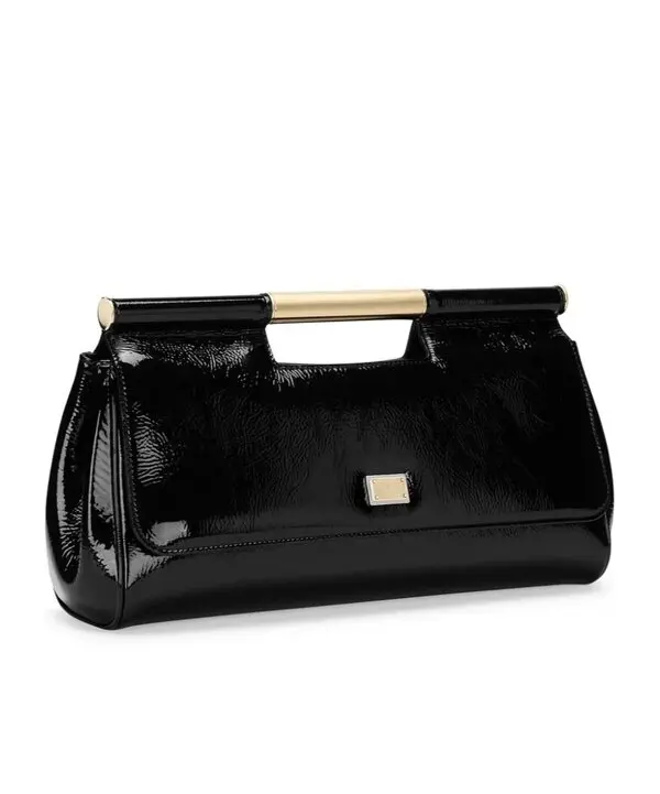 Dolce & Gabbana Logo Plaque Clutch Bag - Black