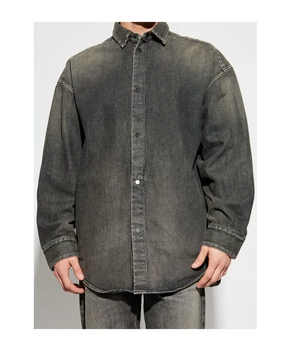 Fear Of God Long Sleeved Denim Overshirt - Black