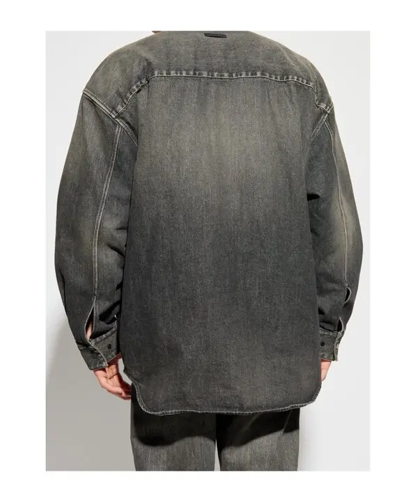 Fear Of God Long Sleeved Denim Overshirt - Black