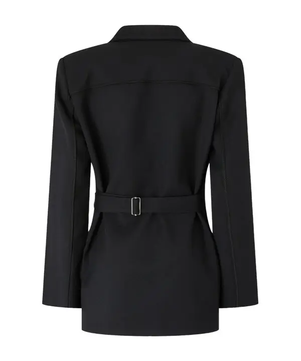 Pinko Pinstriped Blazer - Black