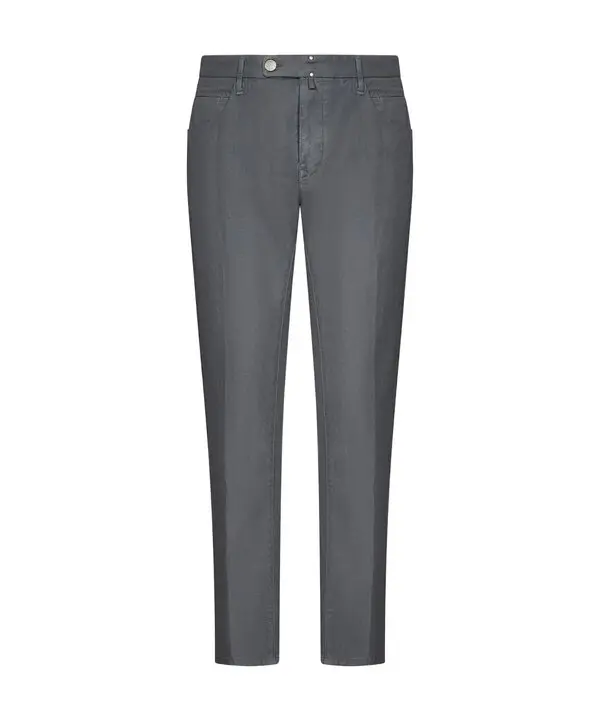 Incotex Mid-rise Straight-leg Chinos - Black