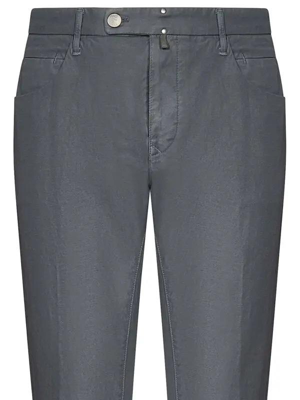 Incotex Mid-rise Straight-leg Chinos - Black