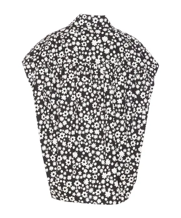 Marni Floral Print Cap Sleeve Shirt