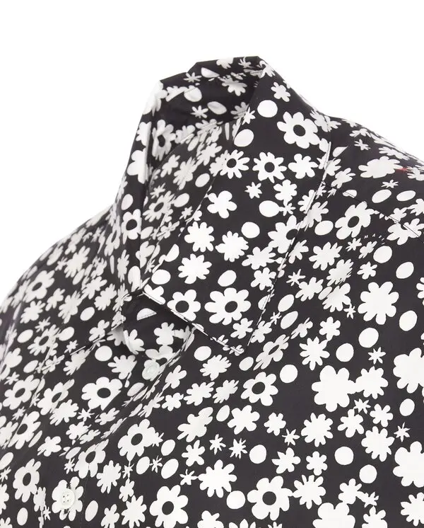 Marni Floral Print Cap Sleeve Shirt