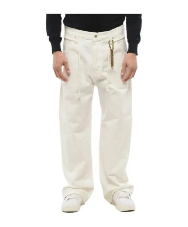 DARKPARK Straight-leg Jeans With Hammer Loops - White