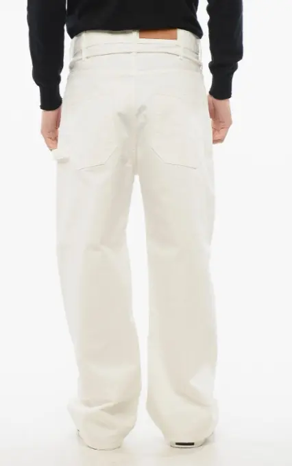 DARKPARK Straight-leg Jeans With Hammer Loops - White