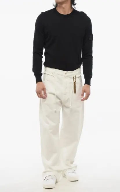 DARKPARK Straight-leg Jeans With Hammer Loops - White