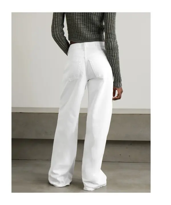 RE/DONE Palazzo Frayed Mid-rise Wide-leg Jeans