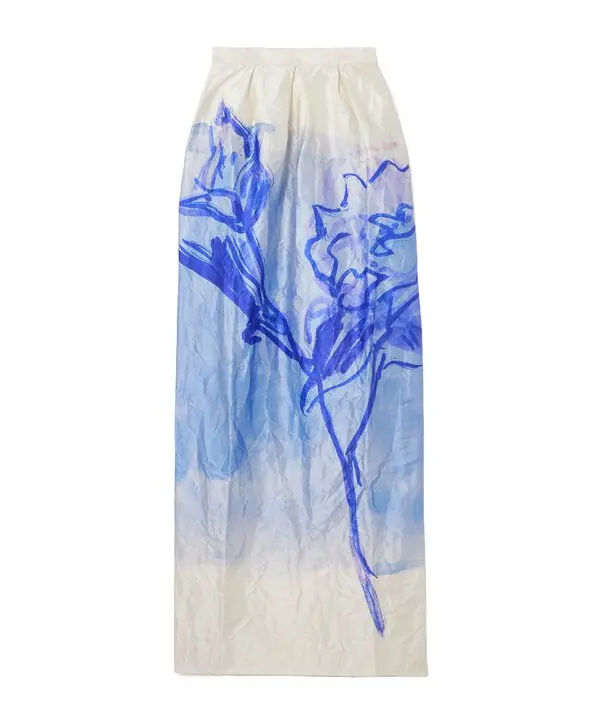 Erdem Floral Print Pleated Midi Skirt