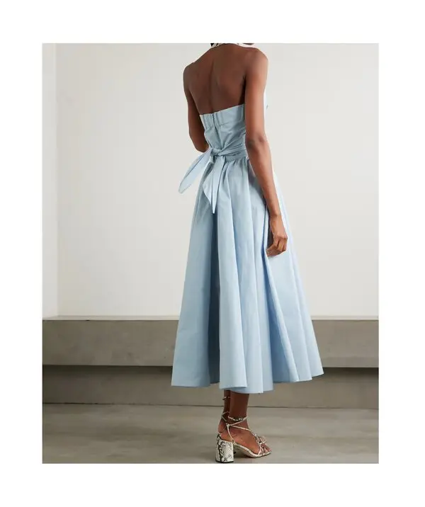 PATOU Pleated Halter Neck Midi Dress