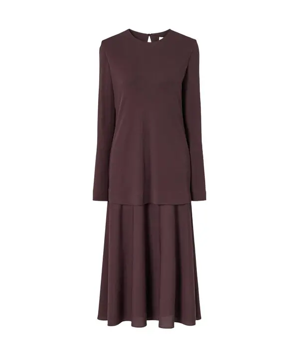 JIL SANDER Layered Jersey Maxi Dress
