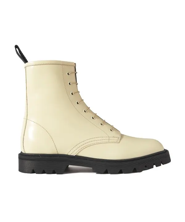 THE ROW Ranger Lace-up Leather Ankle Boots