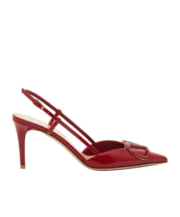 Valentino Garavani Vlogo Signature Pointed Toe Slingback Pumps