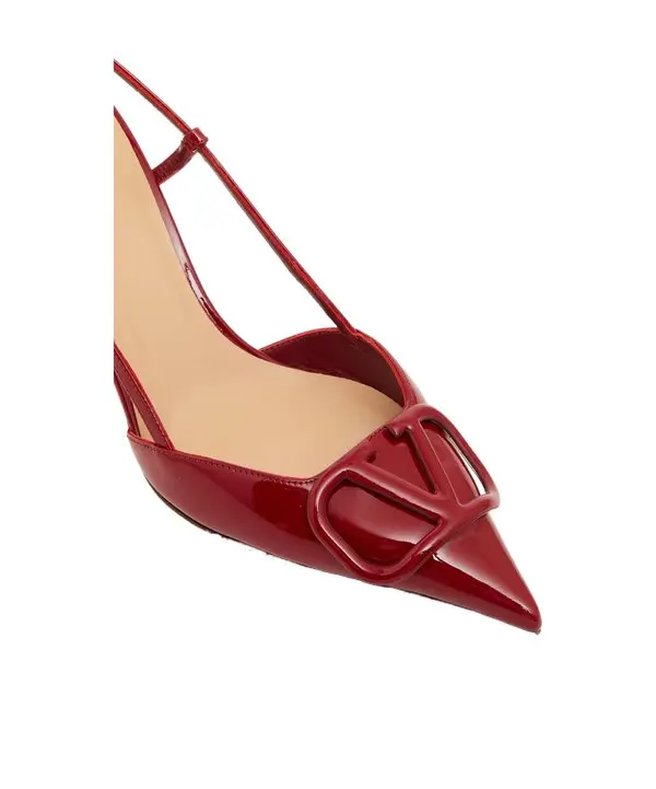 Valentino Garavani Vlogo Signature Pointed Toe Slingback Pumps