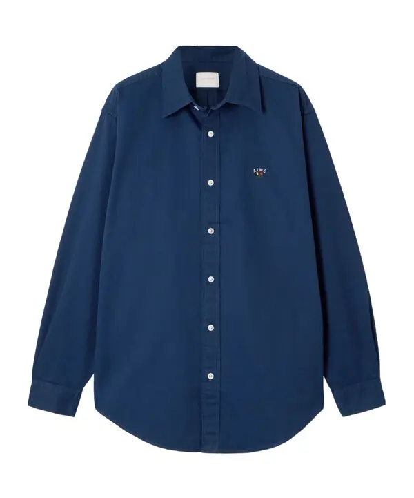 Aimé Leon Dore Long-sleeved Shirt With Lapel Collar - Blue