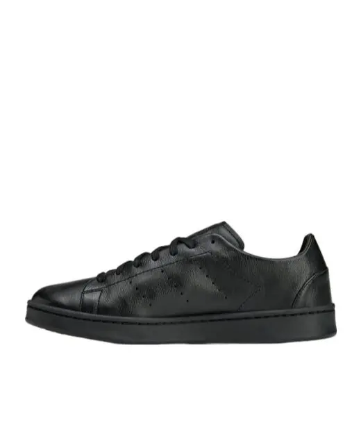 Y3 Stan Smith Lace Up Leather Sneakers - Black